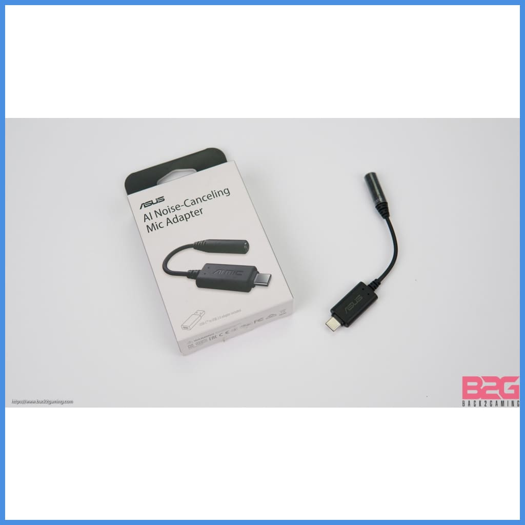 ASUS AI Noise-Canceling Mic Adapter with USB-C to 3.5mm connection wit