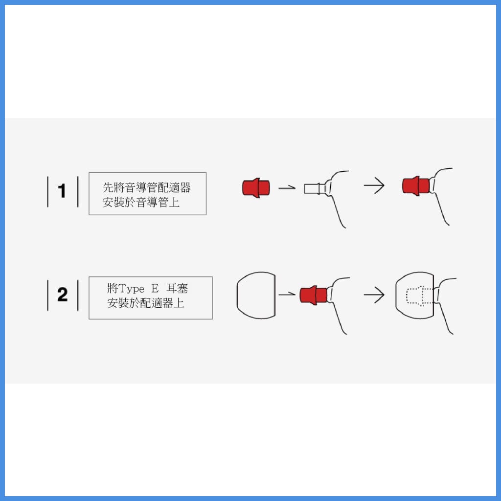 Final E Type Single Flange Silicon Eartips 3 Pairs with Case for In-Ea