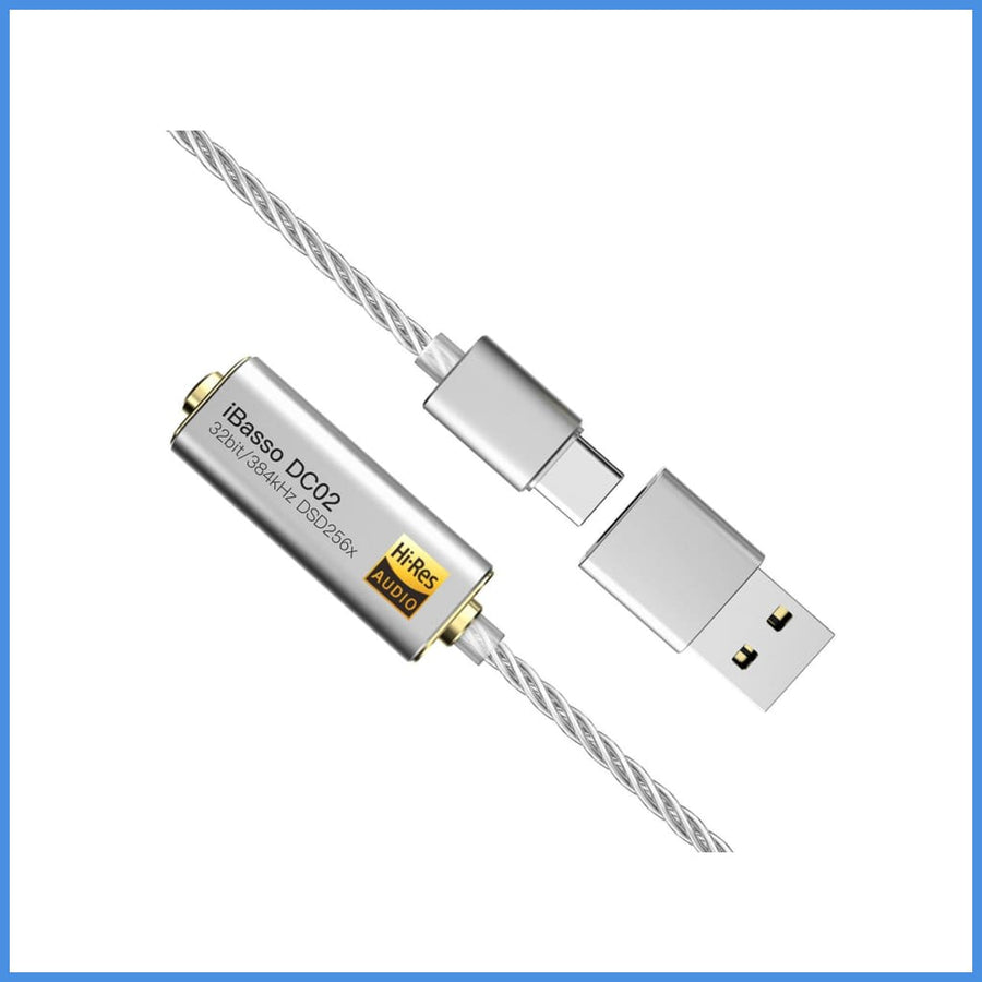 iBasso DC02 Hi-Res 3.5mm DAC Cable Adapter for Type C Plug