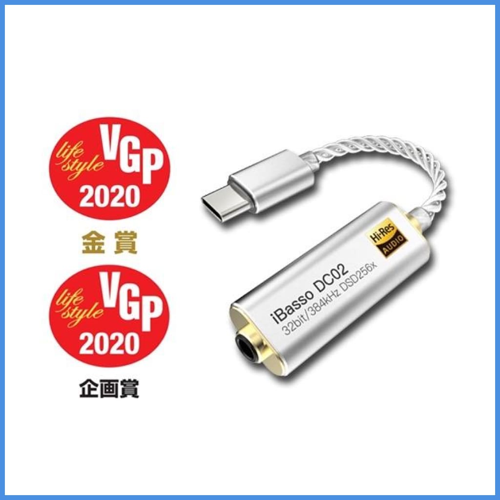 iBasso DC02 Hi-Res 3.5mm DAC Cable Adapter for Type C Plug