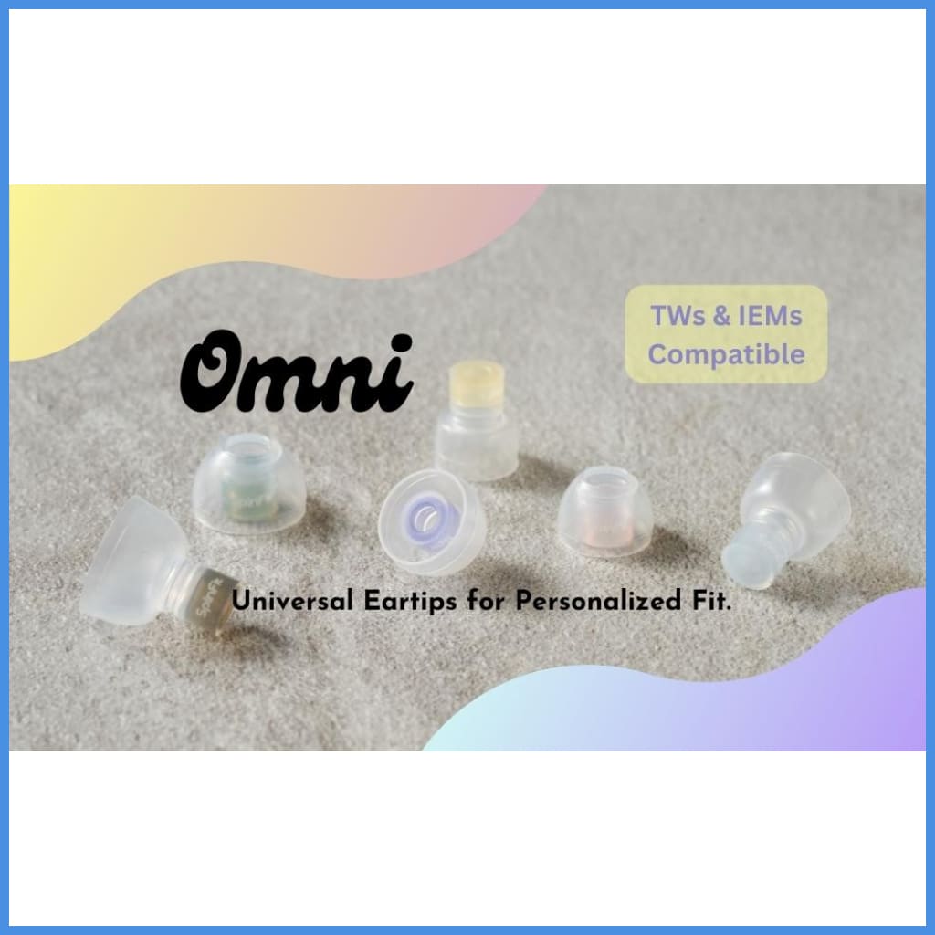 Spinfit OMNI Silicon Eartips 6 Sizes Colors for In-Ear Monitor IEM Ear