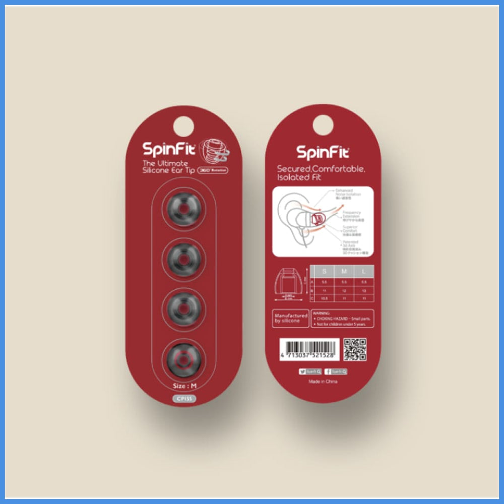SpinFit CP155 Single Flange Eartips 2 pairs