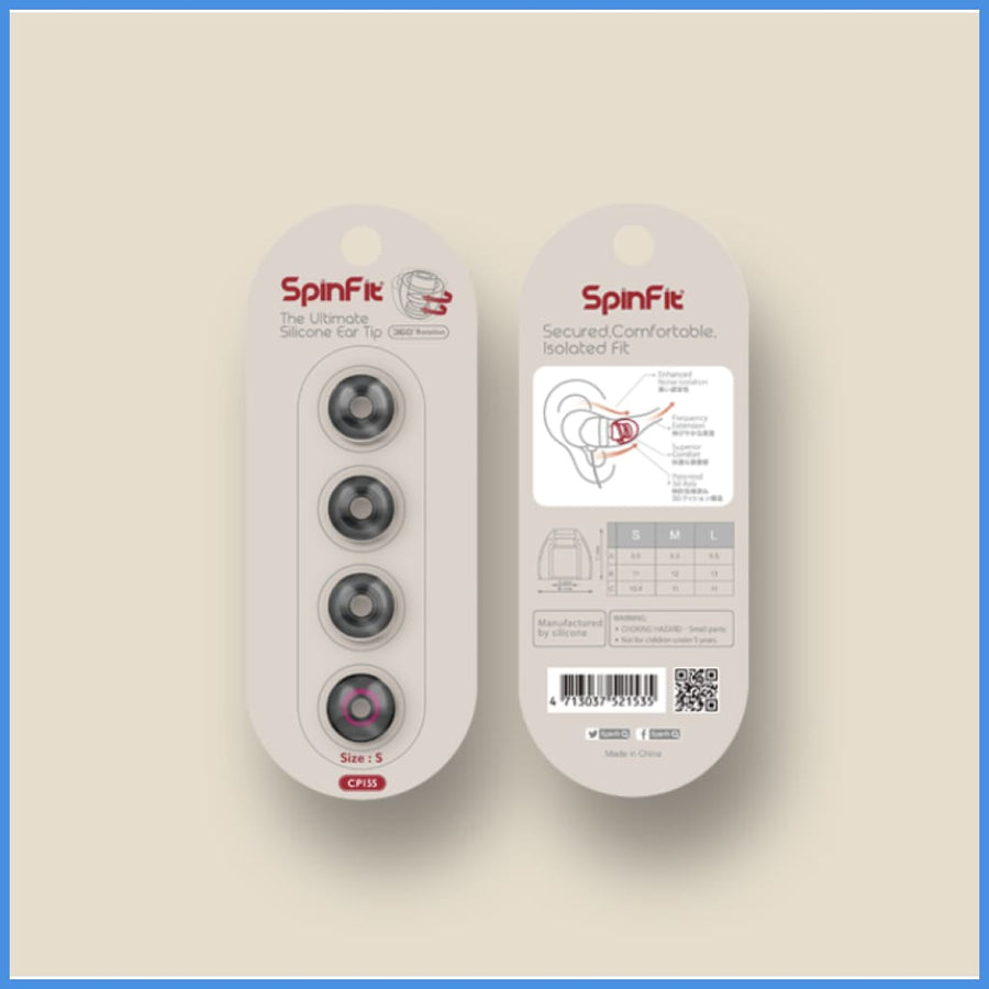 SpinFit CP155 Single Flange Eartips 2 pairs